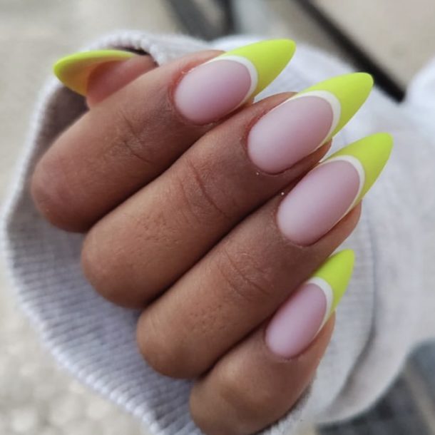 40 Classy and Eye-Cathing Neon French Tip Nail Designs - Your Classy Look