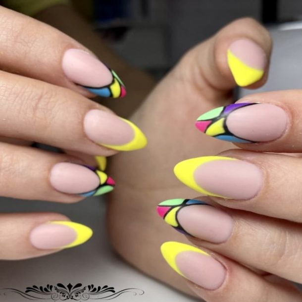 40 Classy and Eye-Cathing Neon French Tip Nail Designs - Your Classy Look