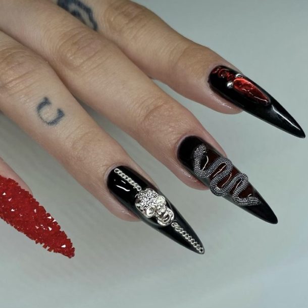 30 Stunning Vampy Nail Designs For Dark, Moody Vibes - Your Classy Look