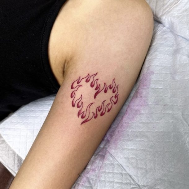 40 Gorgeous Red Heart Tattoo Designs to Fall in Love With - Your Classy ...