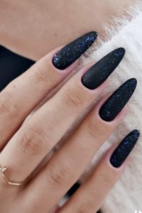 50 Stunning Black Glitter Nail Designs You Need to See - Your Classy Look
